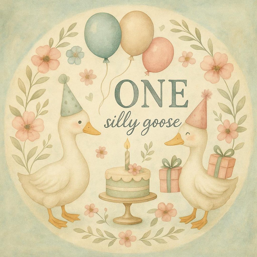 One Silly Goose Edible Images | Cupcake Toppers for First Birthday ...