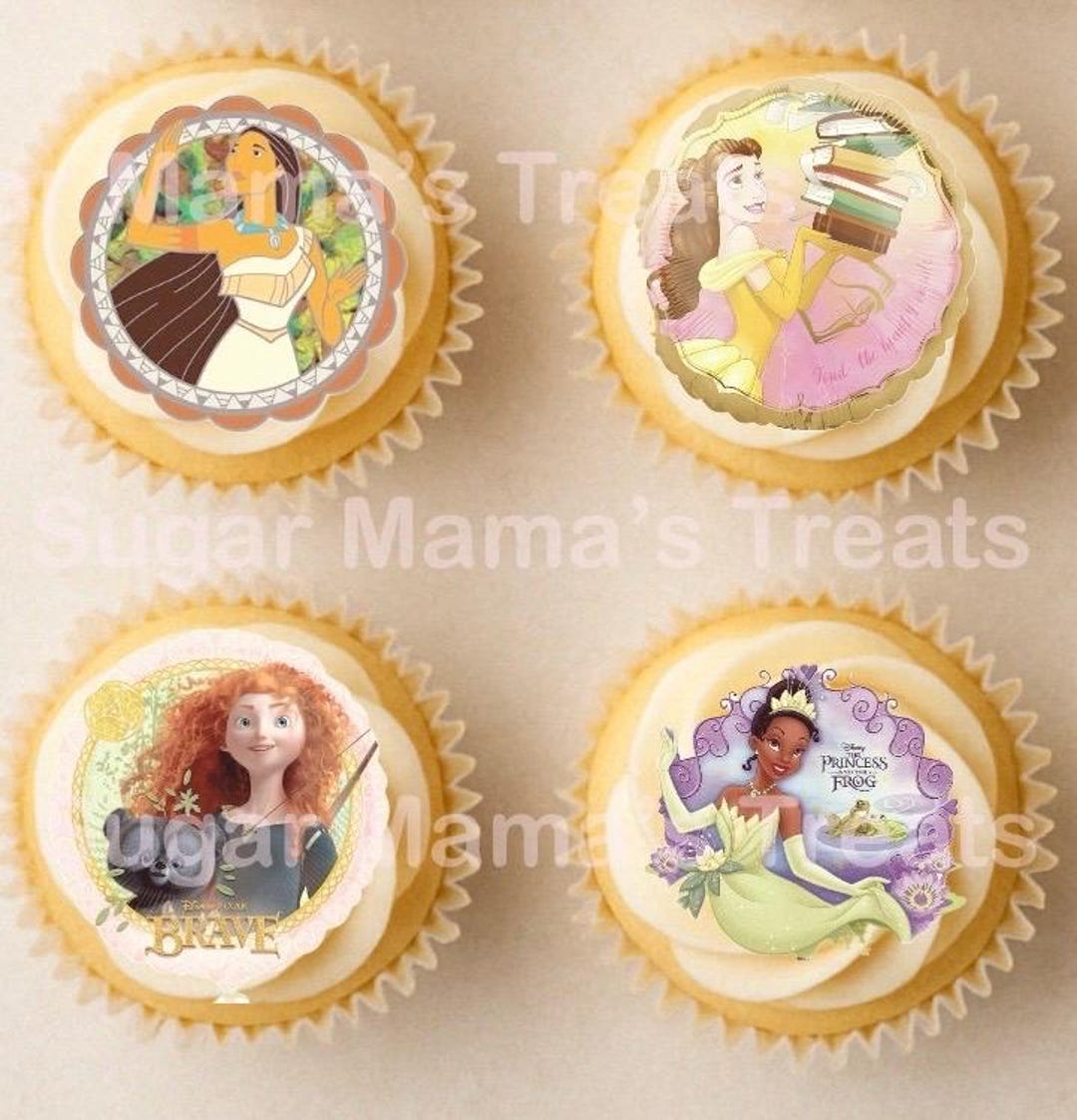 Princess Edible Images | Princess Party Toppers | Birthday Cupcake ...