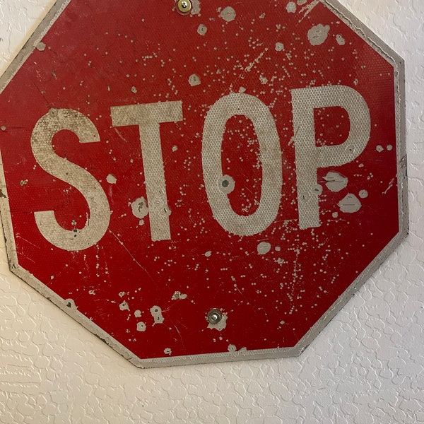 Vintage Stop Sign - Etsy