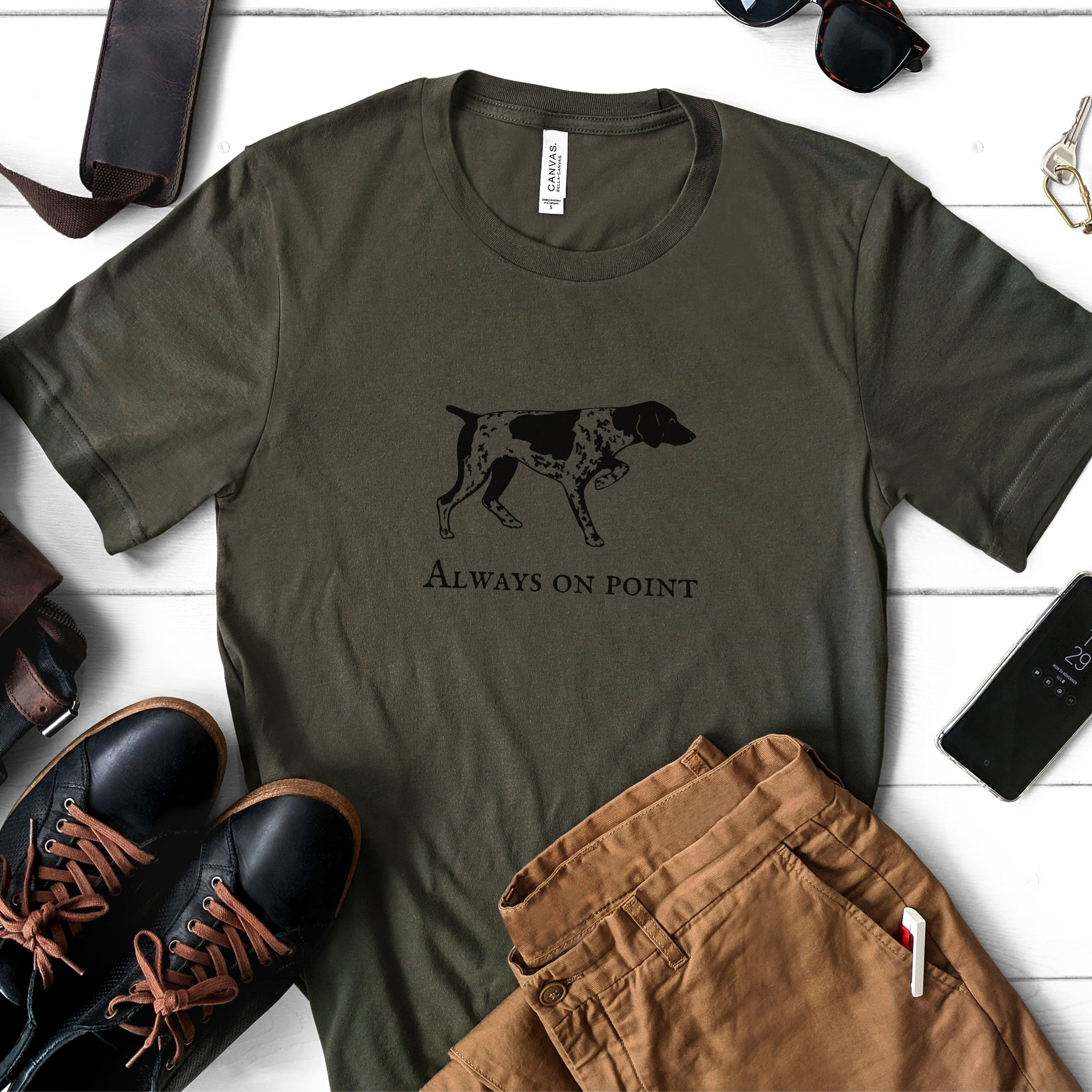 Always on Point GSP Shirt, Funny Pointer Gift, GSP Dog Mom, GSP Dad ...