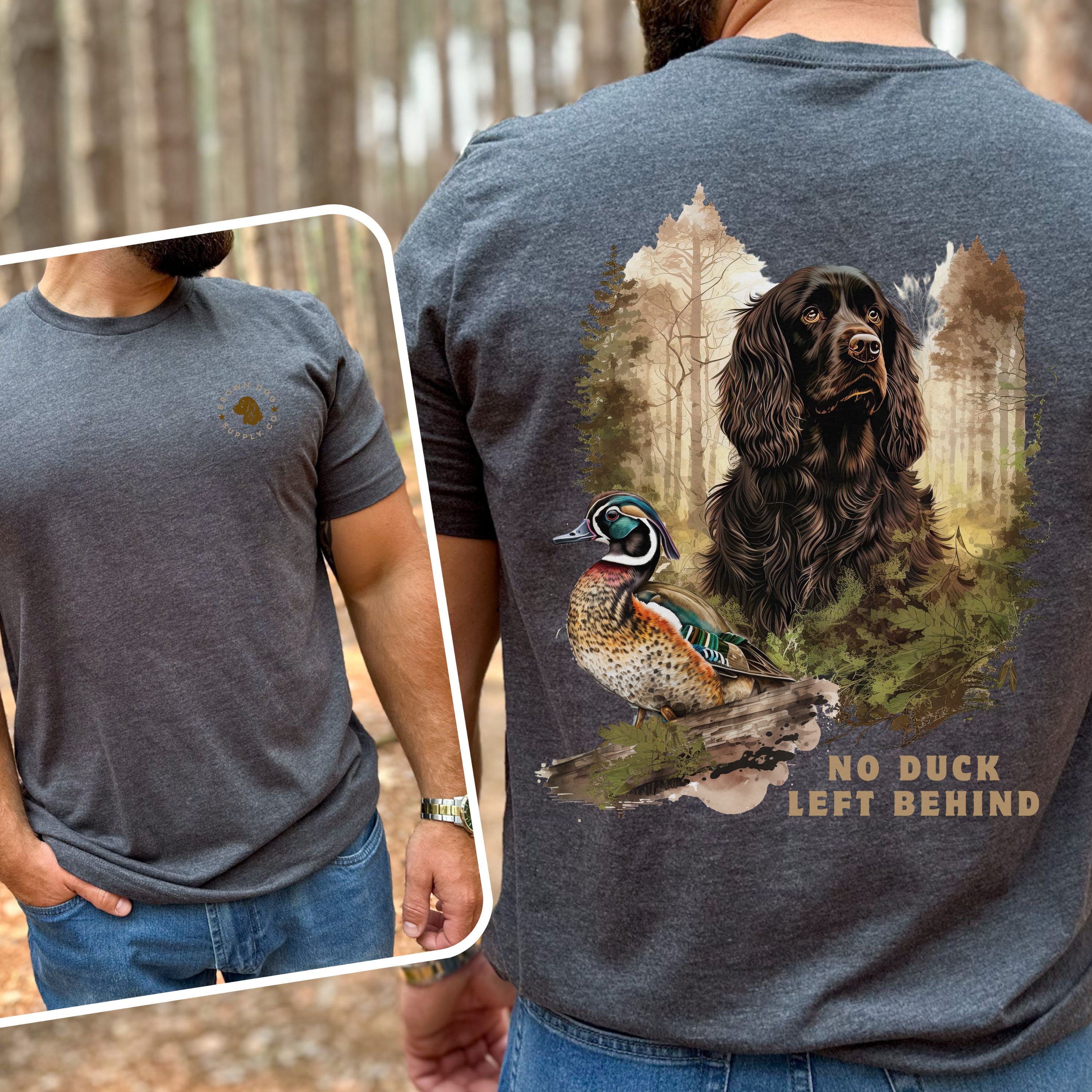 Boykin Spaniel and Wood Duck Hunting Shirt, Apparel for Bird Hunters ...