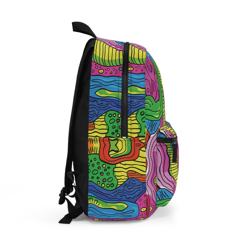 Abstract Rainbow Colored Pattern Backpacks for Men Women Kids School ...