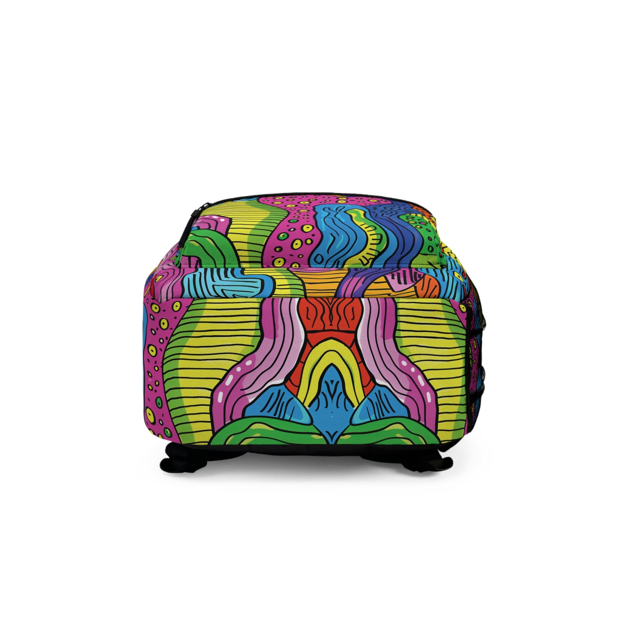 Abstract Rainbow Colored Pattern Backpacks for Men Women Kids School ...