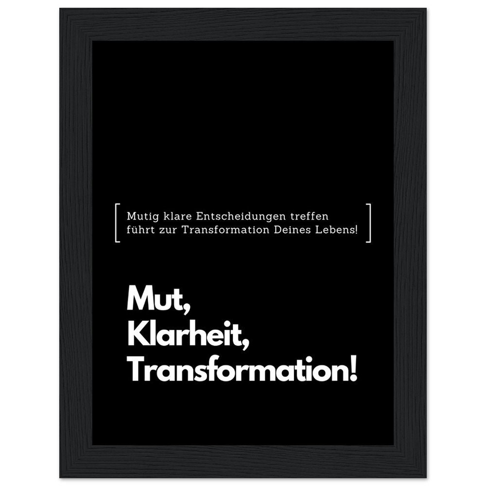 Motivational Poster for Minimalists: Clarity, Courage, Transformation ...