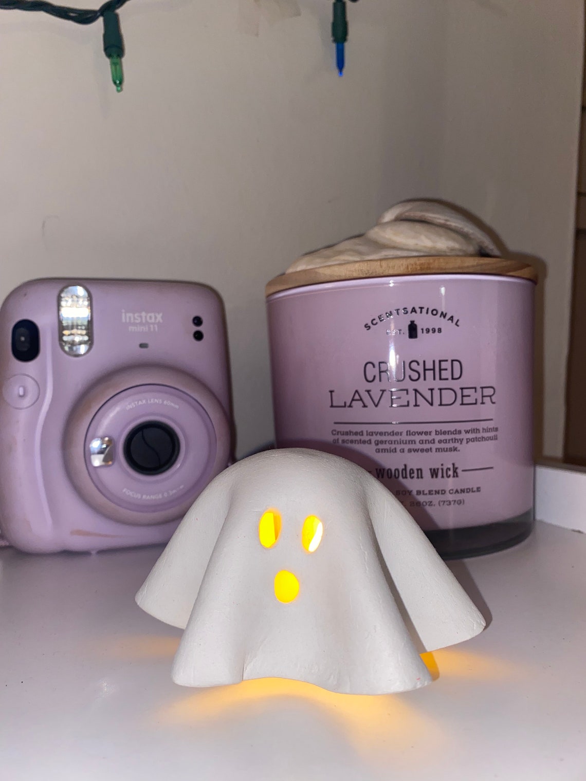 Tea Light Ghost Cover / Clay Decor/ Halloween / Home Decor / Ghost Gift ...