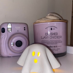 Tea Light Ghost Cover / Clay Decor/ Halloween / Home Decor / Ghost Gift ...