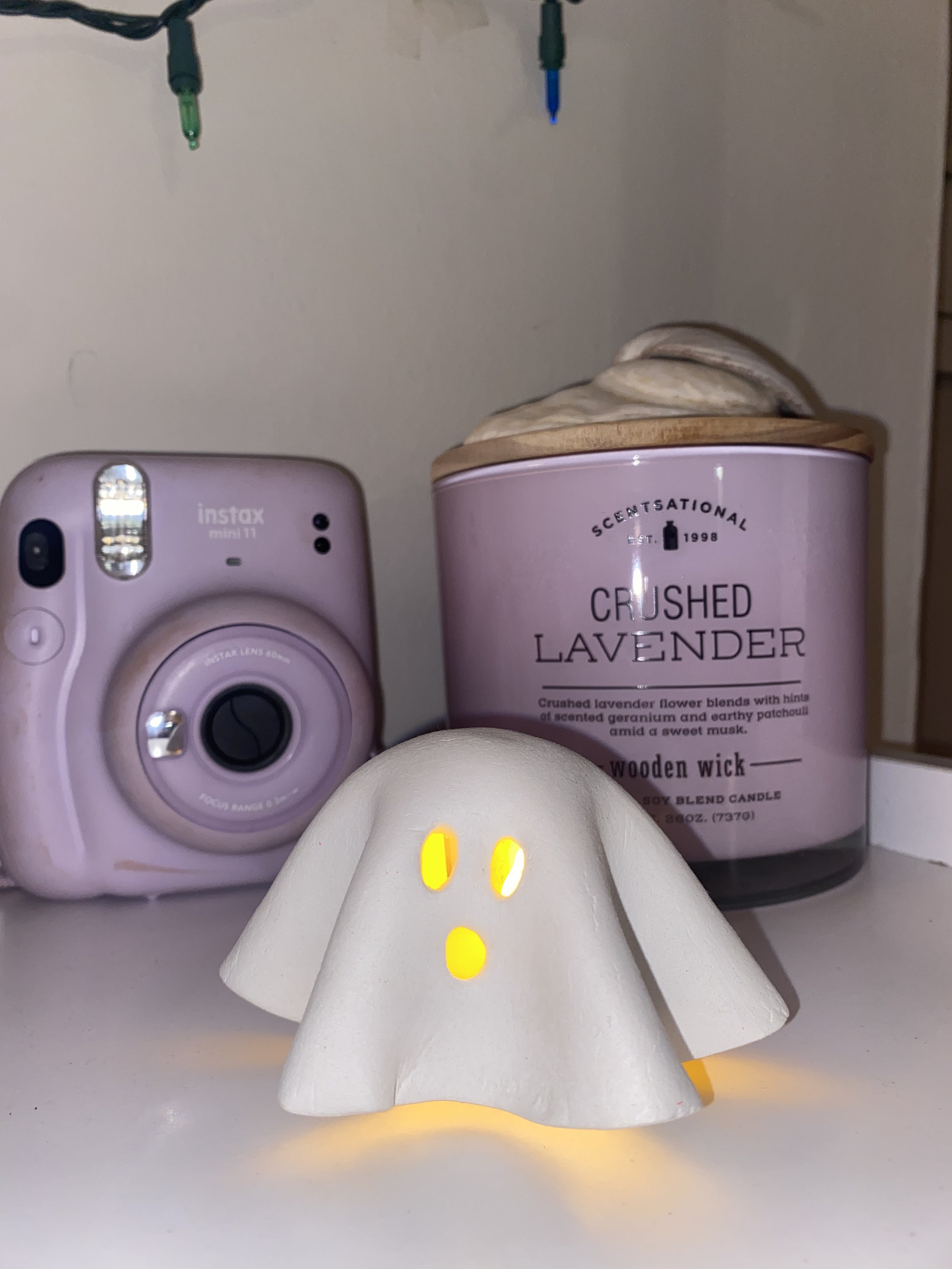 Tea Light Ghost Cover / Clay Decor/ Halloween / Home Decor / Ghost Gift ...