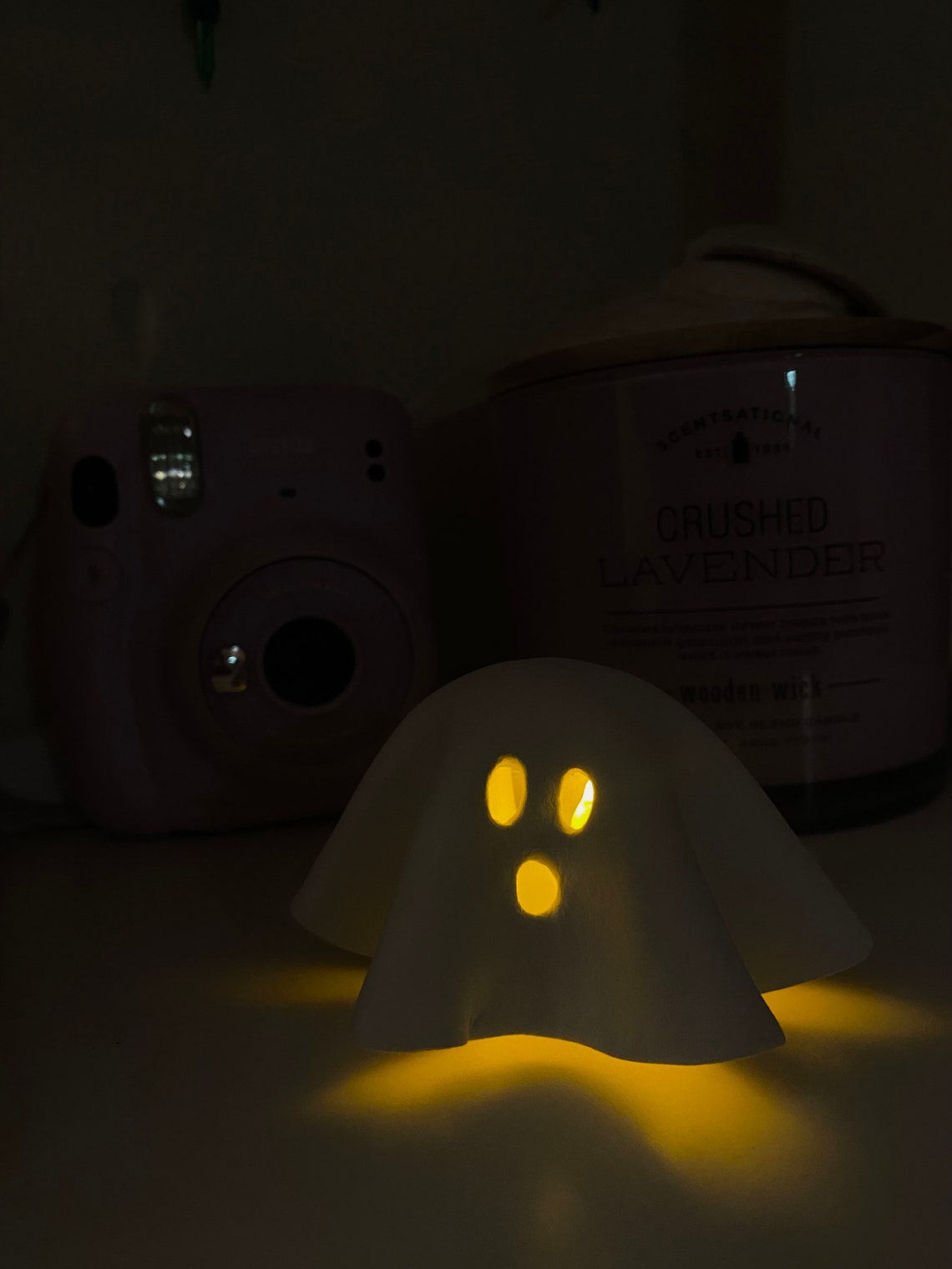 Tea Light Ghost Cover / Clay Decor/ Halloween / Home Decor / Ghost Gift ...