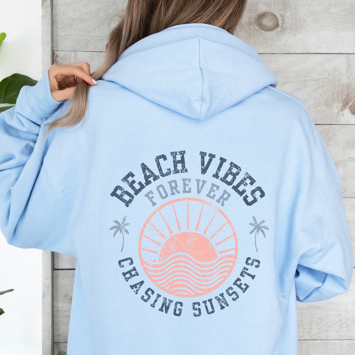 Forever Chasing Sunsets Retro Summer Hoodie | Beach Vibes Sunset ...