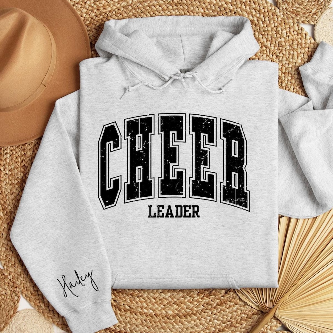 Customized Cheer Hoodie With Personalized Sleeves | Cheer Coach Gift ...