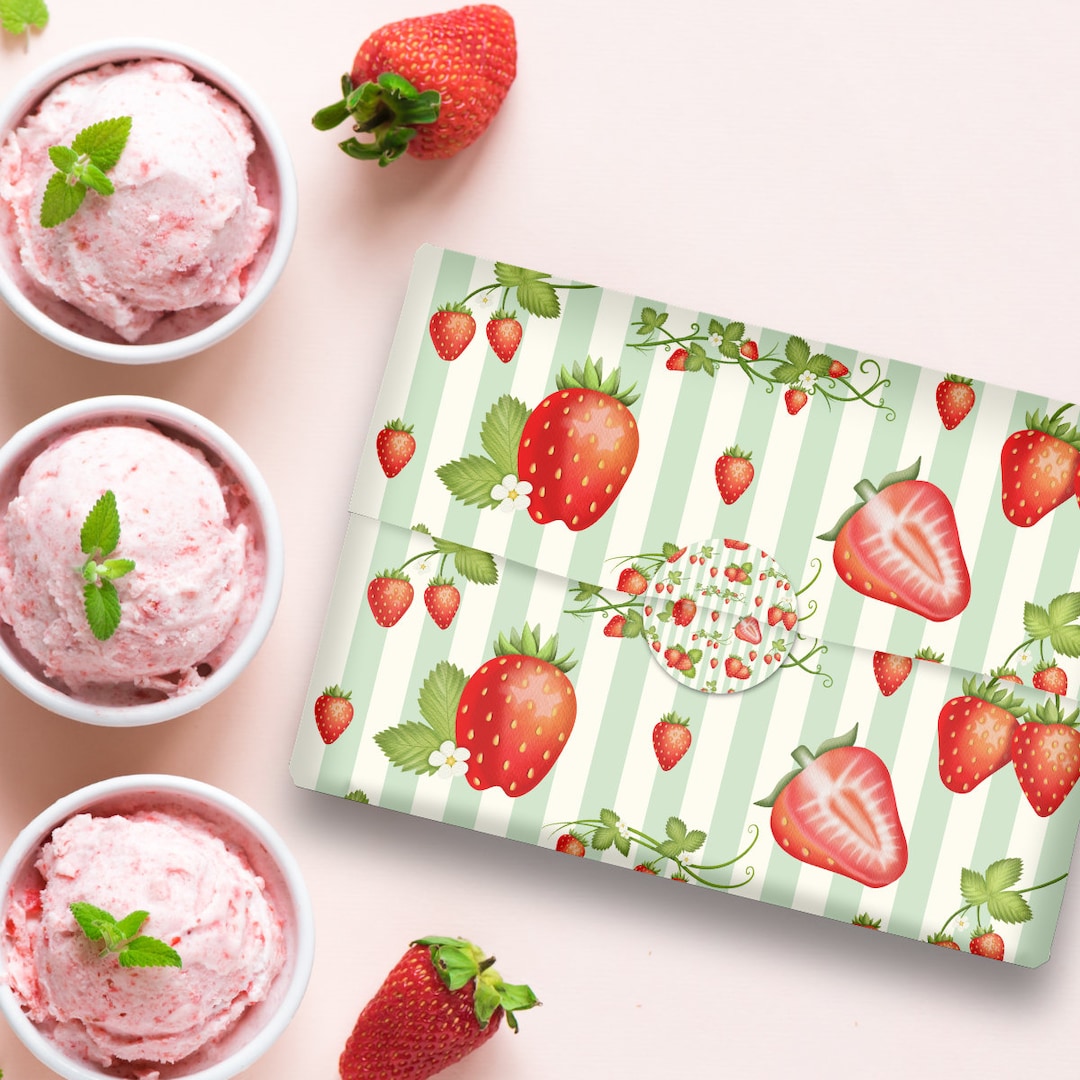 Cottagecore Strawberry Wrapping Paper Roll Cute Strawberry Garden Gift ...