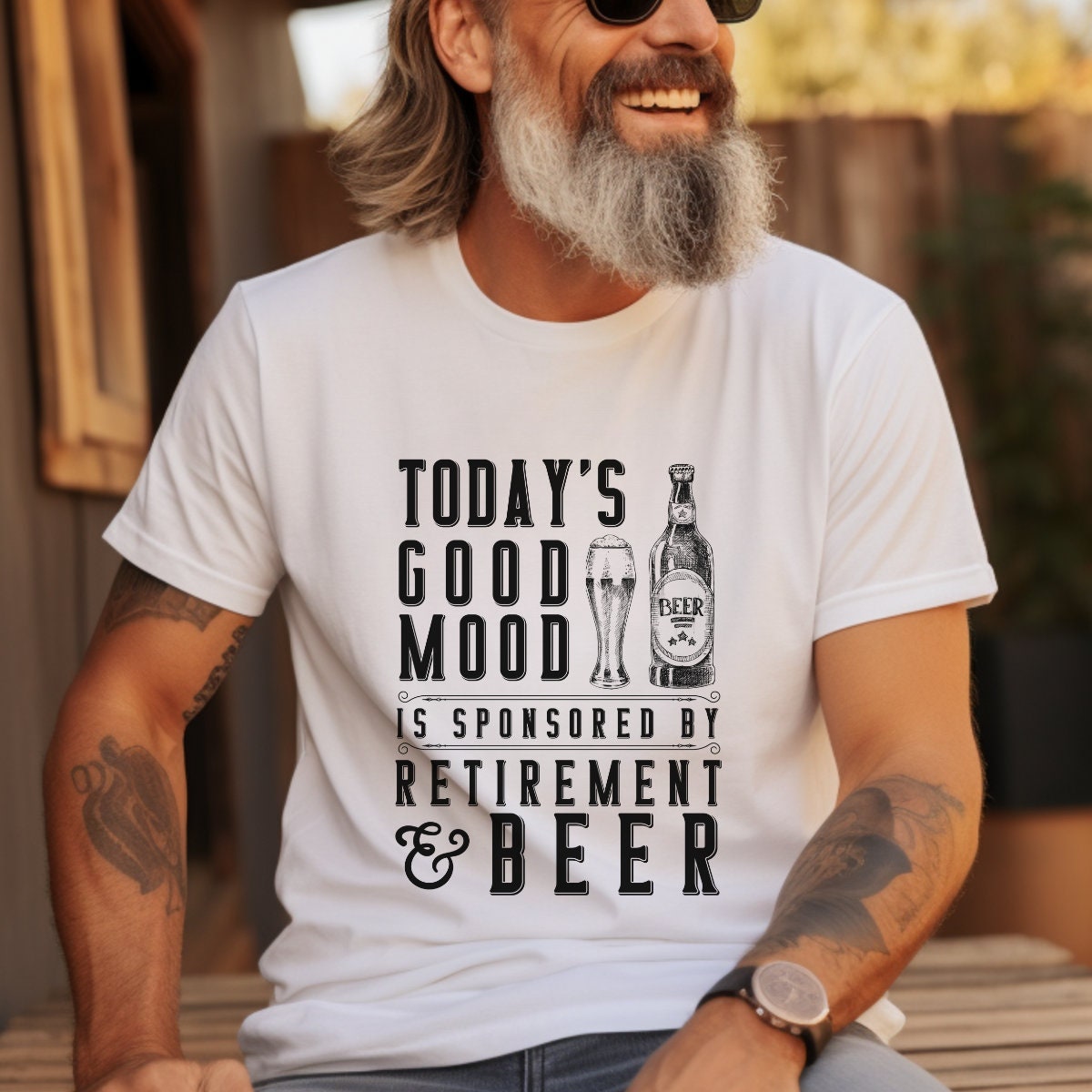 Funny Retirement Shirt for Beer Lovers Today's Good Mood is Sponsored ...