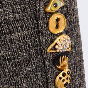 Vintage Gold Surrealist Buttons, Evil Eye Buttons, Keyhole Buttons ...