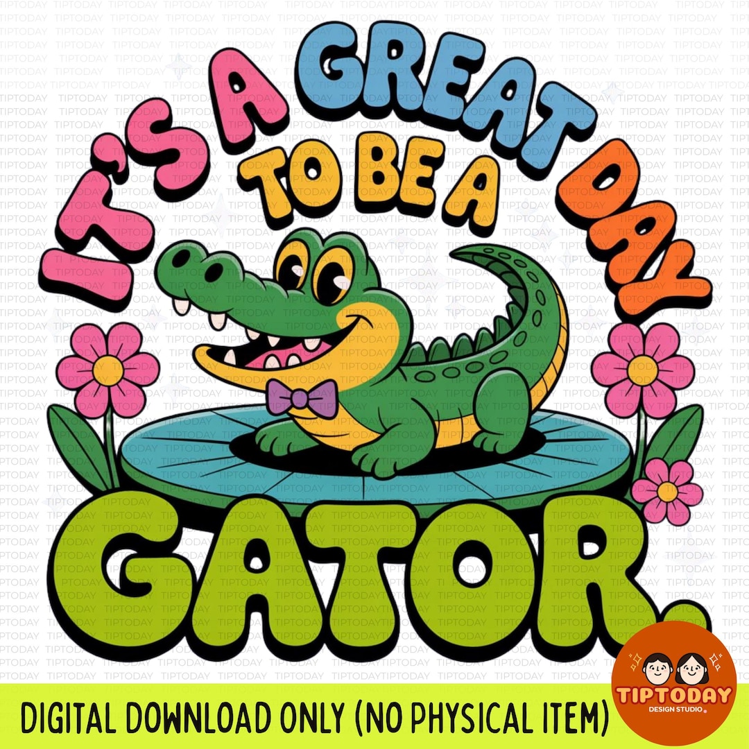 Alligator School Clipart PNG: Gator Mascot Graphic (digital Download ...