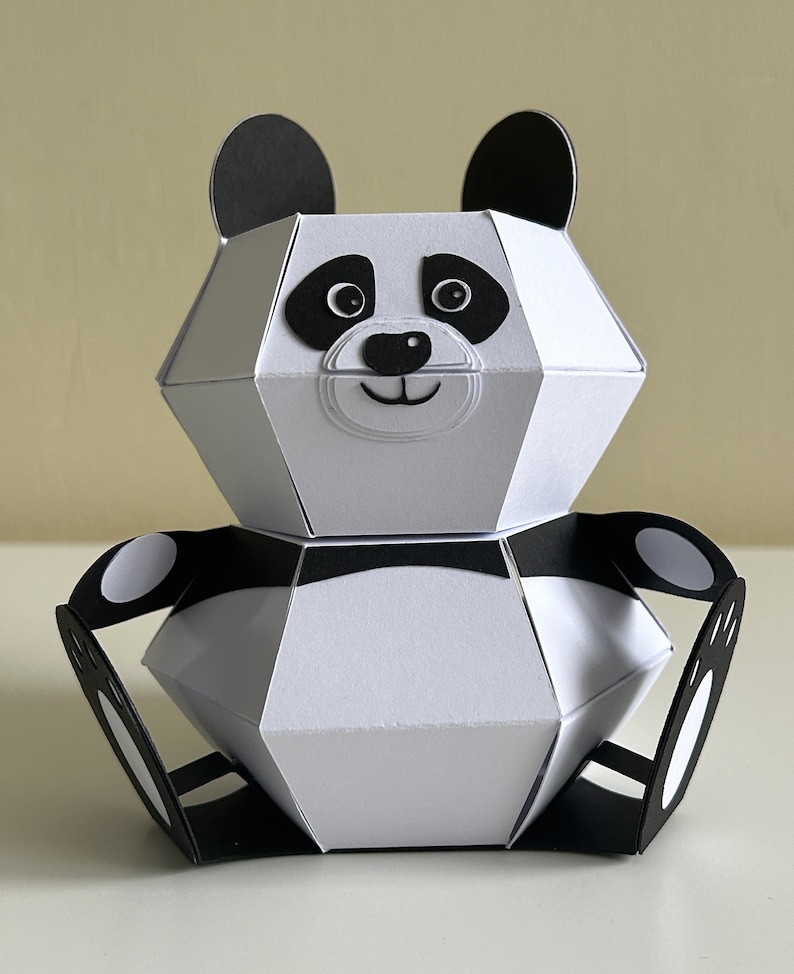 Pop-up Panda, SVG Files, Birthday Card/decoration, Folds Flat, Envelope ...