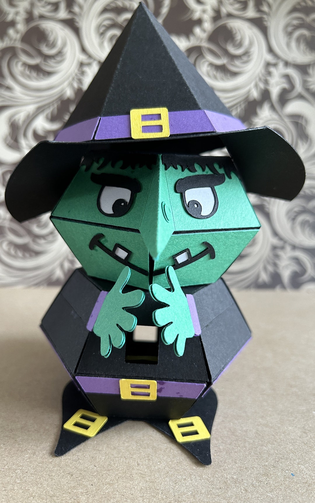 Pop-up Witch, Halloween Card/decoration, Folds Flat, Digital Download ...