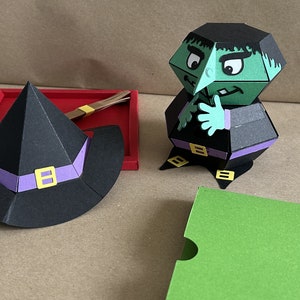 Pop-up Witch, Halloween Card/decoration, Folds Flat, Digital Download ...