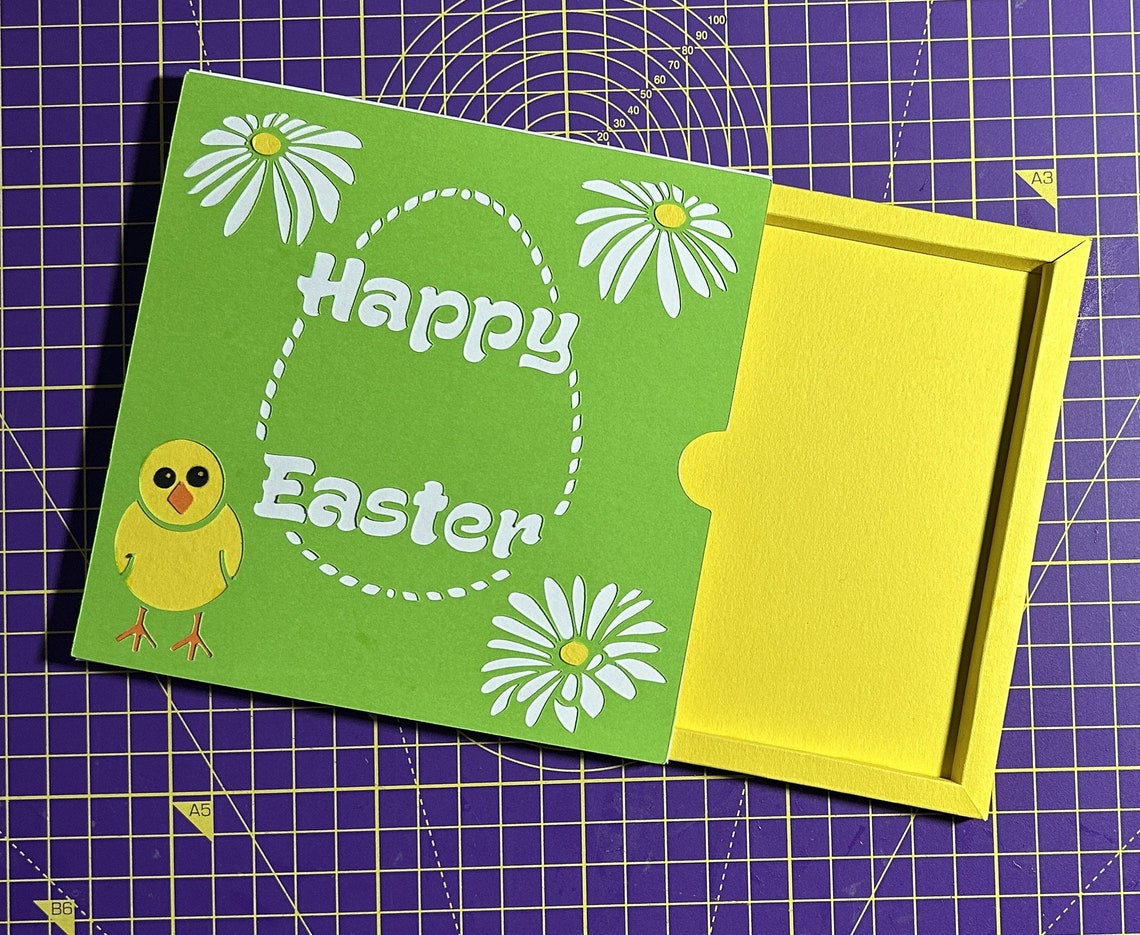 Pop-up Chick and Basket, SVG Files, Easter Card/decoration, Folds Flat ...