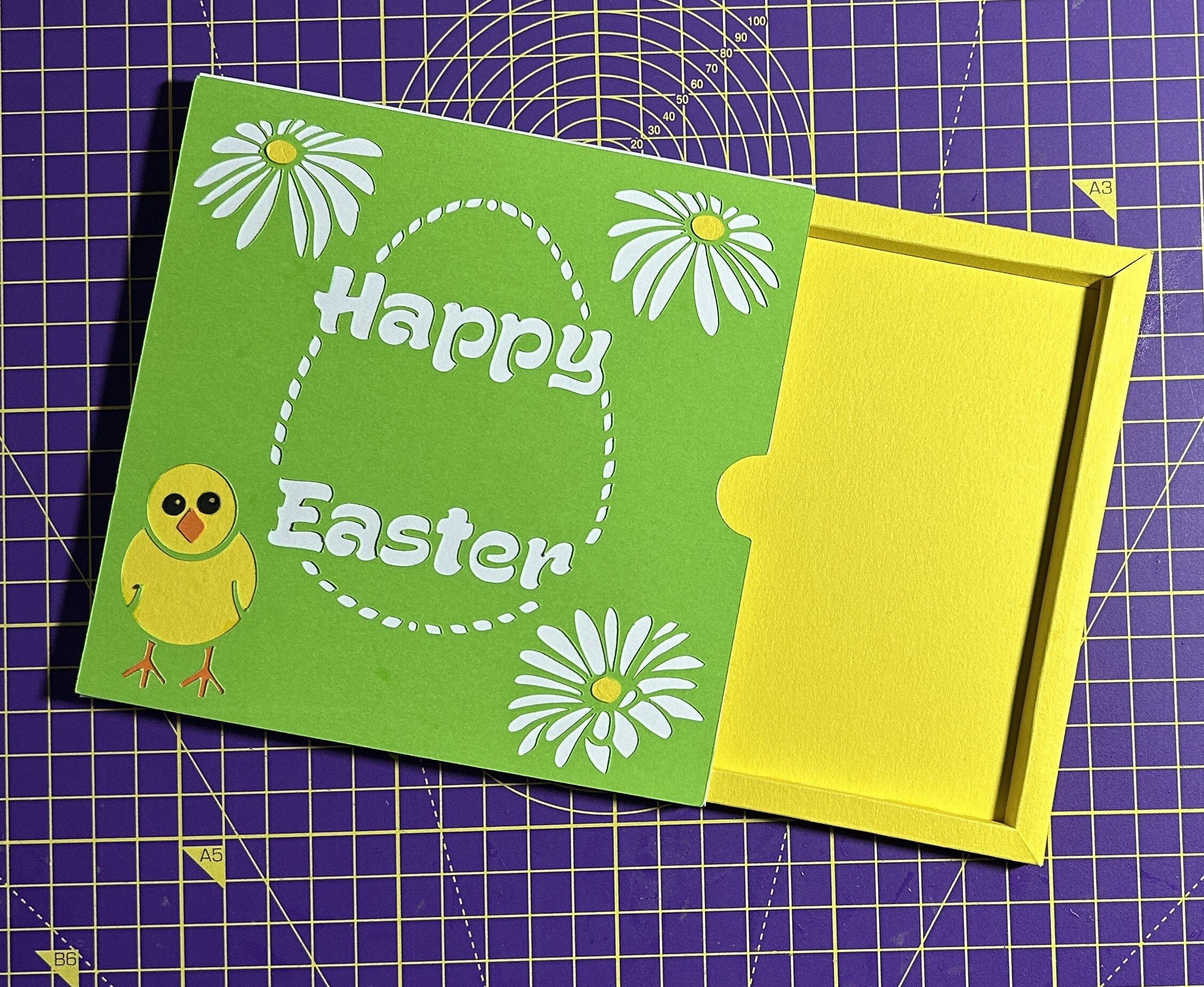Pop-up Chick and Basket, SVG Files, Easter Card/decoration, Folds Flat ...