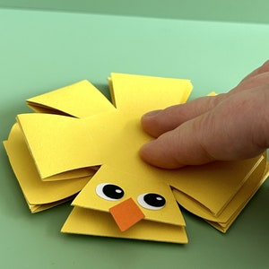 Pop-up Chick and Basket, SVG Files, Easter Card/decoration, Folds Flat ...