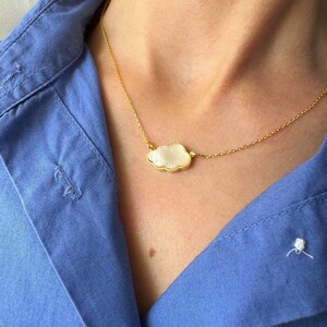 Tiny Cloud Necklace, 925 Sterling Silver, Gold-plated Rain Cloud Necklace, Minimalist Cloud ...