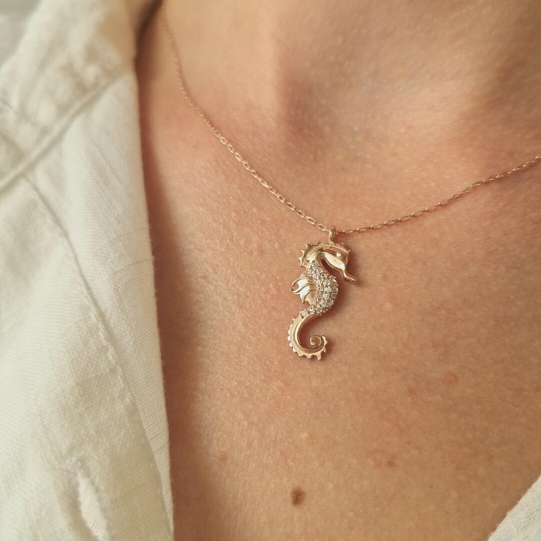 Seahorse Necklace, 925 Sterling Silver Seahorse, Seahorse Jewelry ...