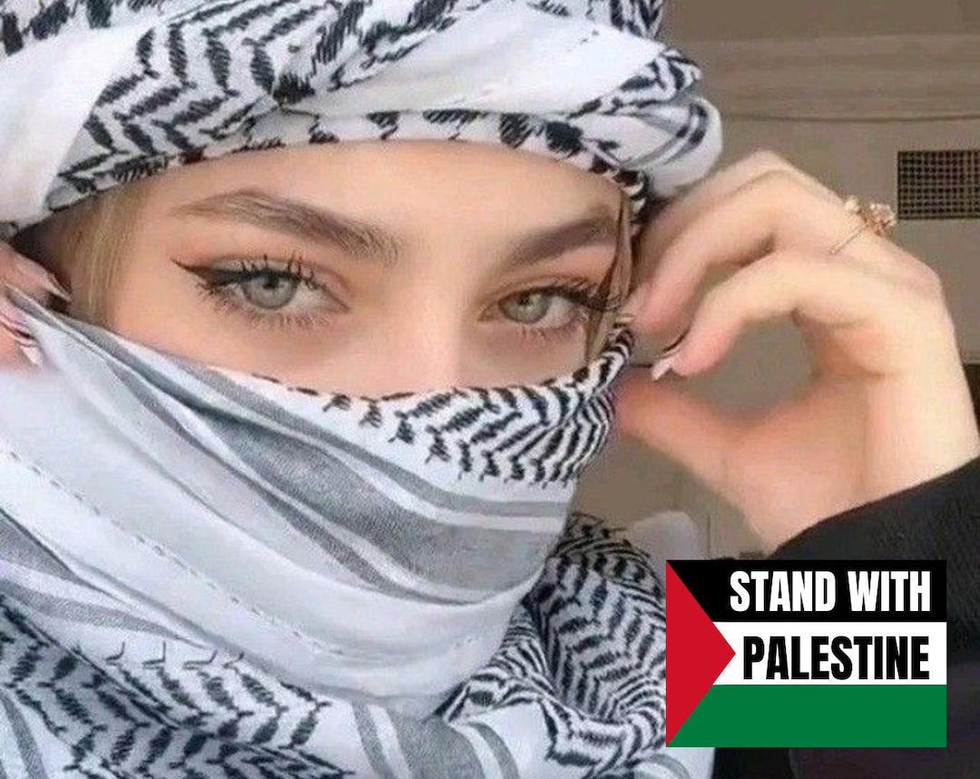 Keffiyeh Palestine Scarf Style Black White Scarf Palestine Shemagh ...