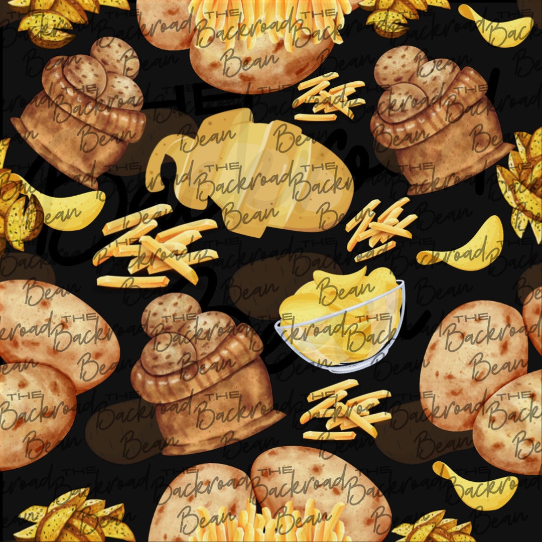 Potato Mania Seamless File SVG PDF PNG - Etsy