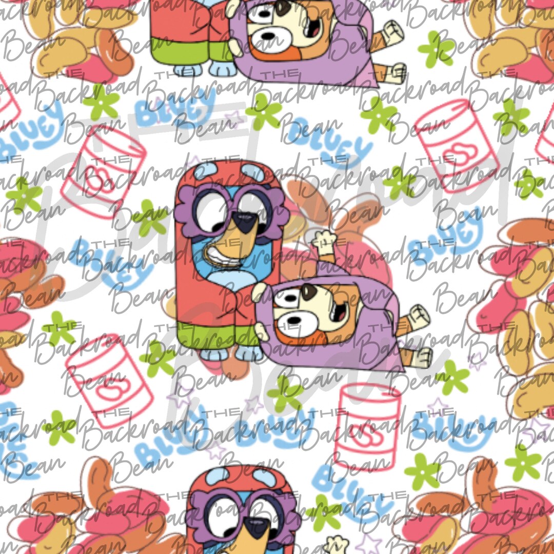 Bluey Seamless File SVG PDF PNG - Etsy Australia