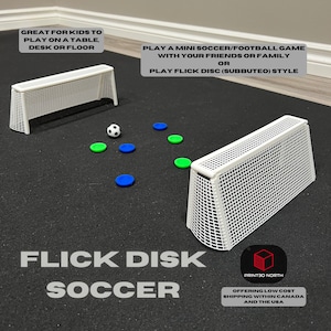 Desktop Flick Disc Soccer: Tabletop Party Game - Etsy