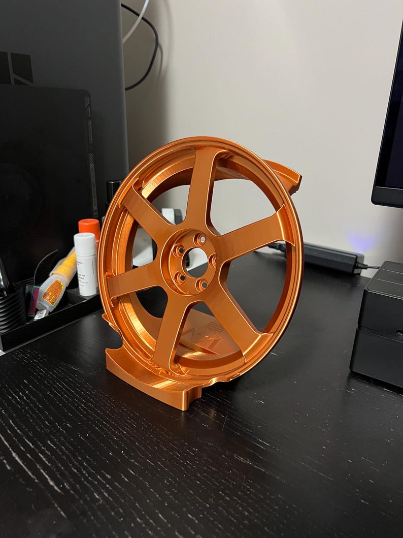TE37 Rim Headphone & Controller Stand: Car Enthusiast Gaming Desk ...