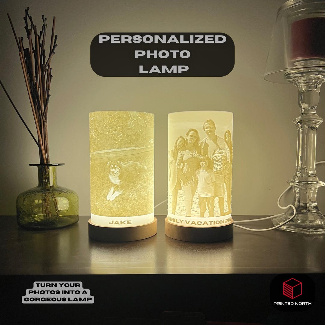 Personalized Photo Lamp: Custom LED Tabletop Night Light - Etsy