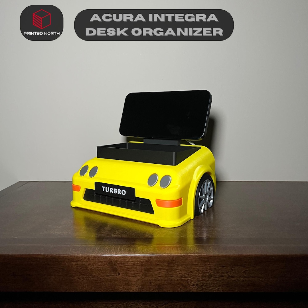 Acura Integra Desk Organizer With Wireless Phone Charging – Car-themed ...