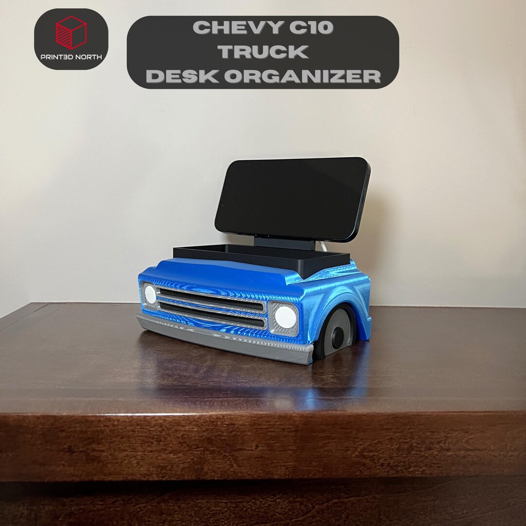 Classic Chevy C10 Inspired Desk Organizer With Wireless Charger, Car ...