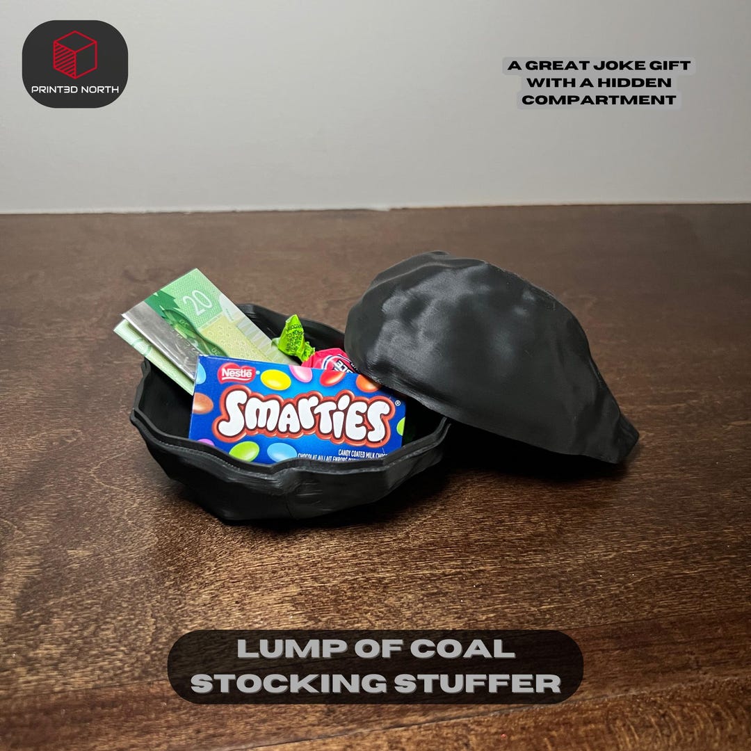 Lump of Coal Stash Box, Christmas Gift, Stocking Stuffer, Coal ...