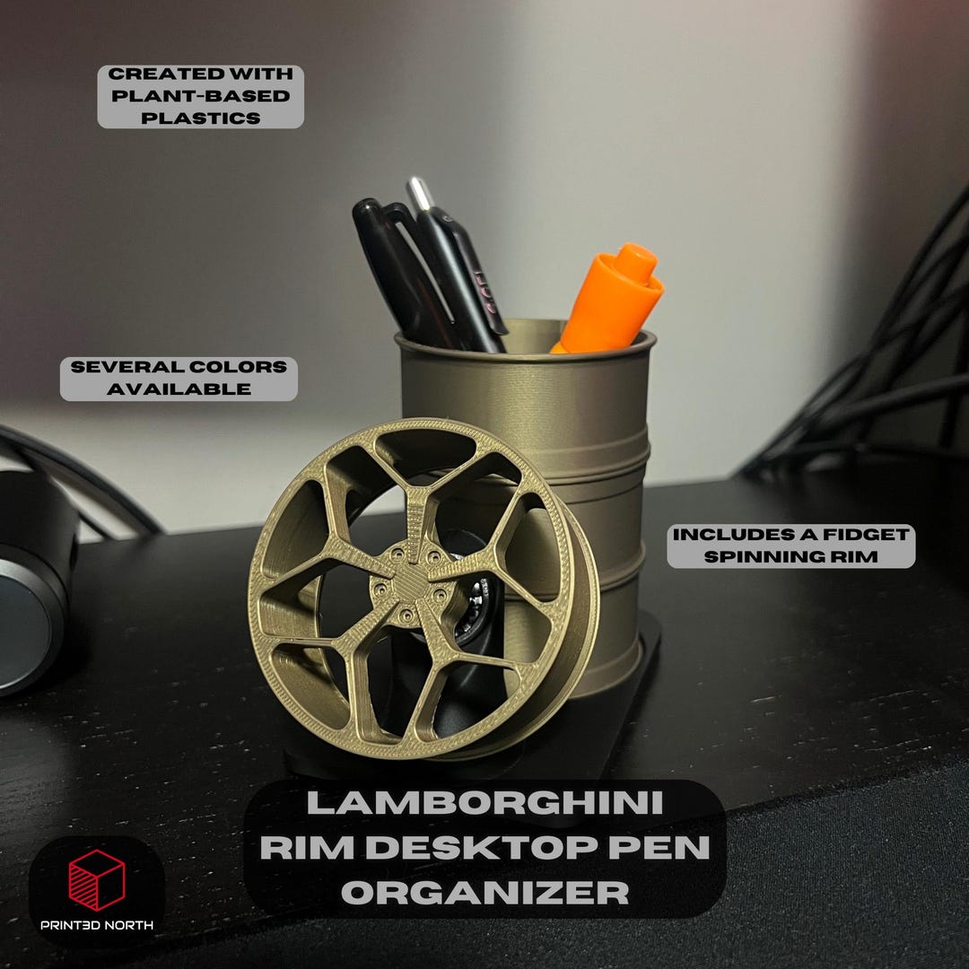 Lamborghini Inspired Rim Pen Organizer, Desktop Pen Holder, Fidget ...