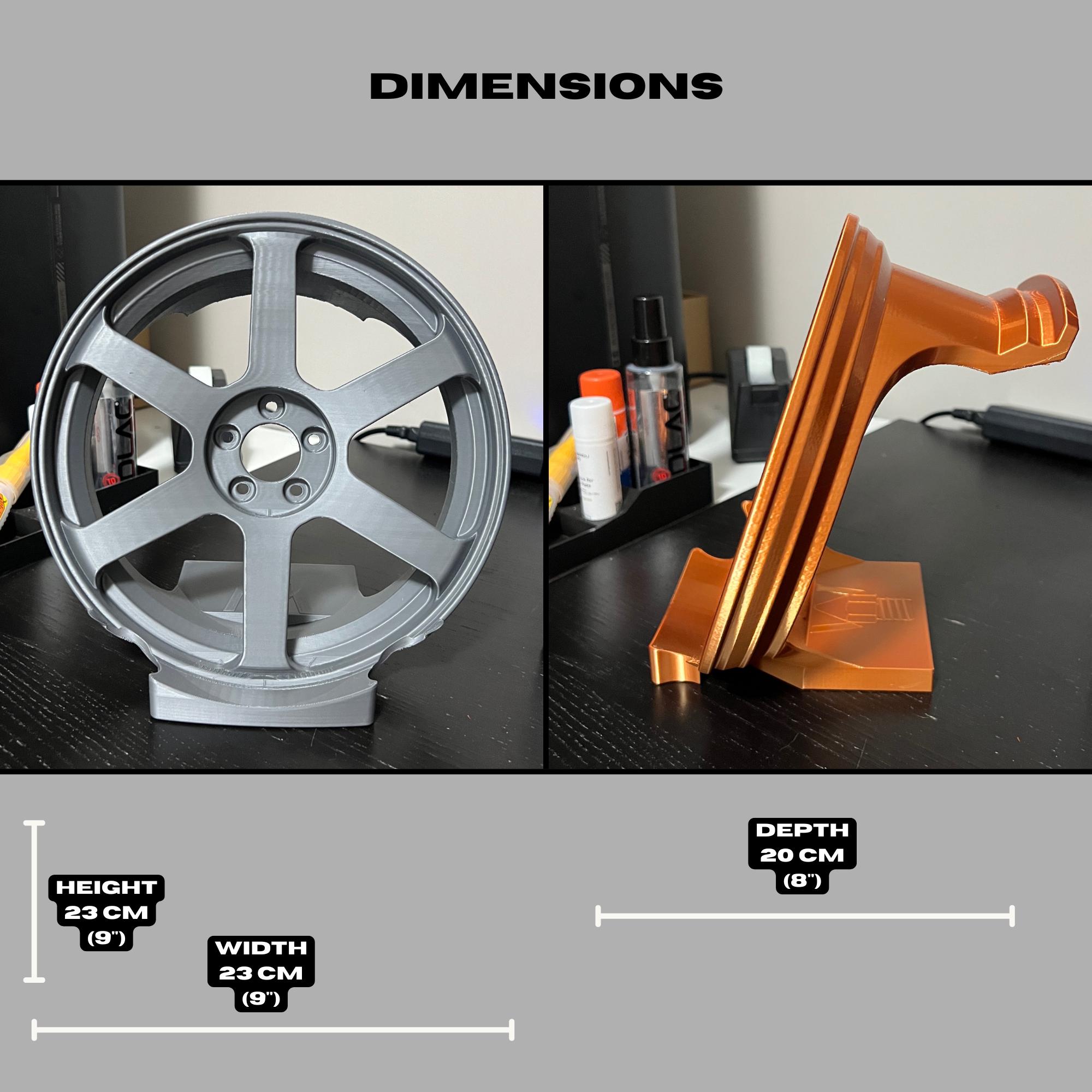 TE37 Rim Headphone & Controller Stand: Car Enthusiast Gaming Desk ...