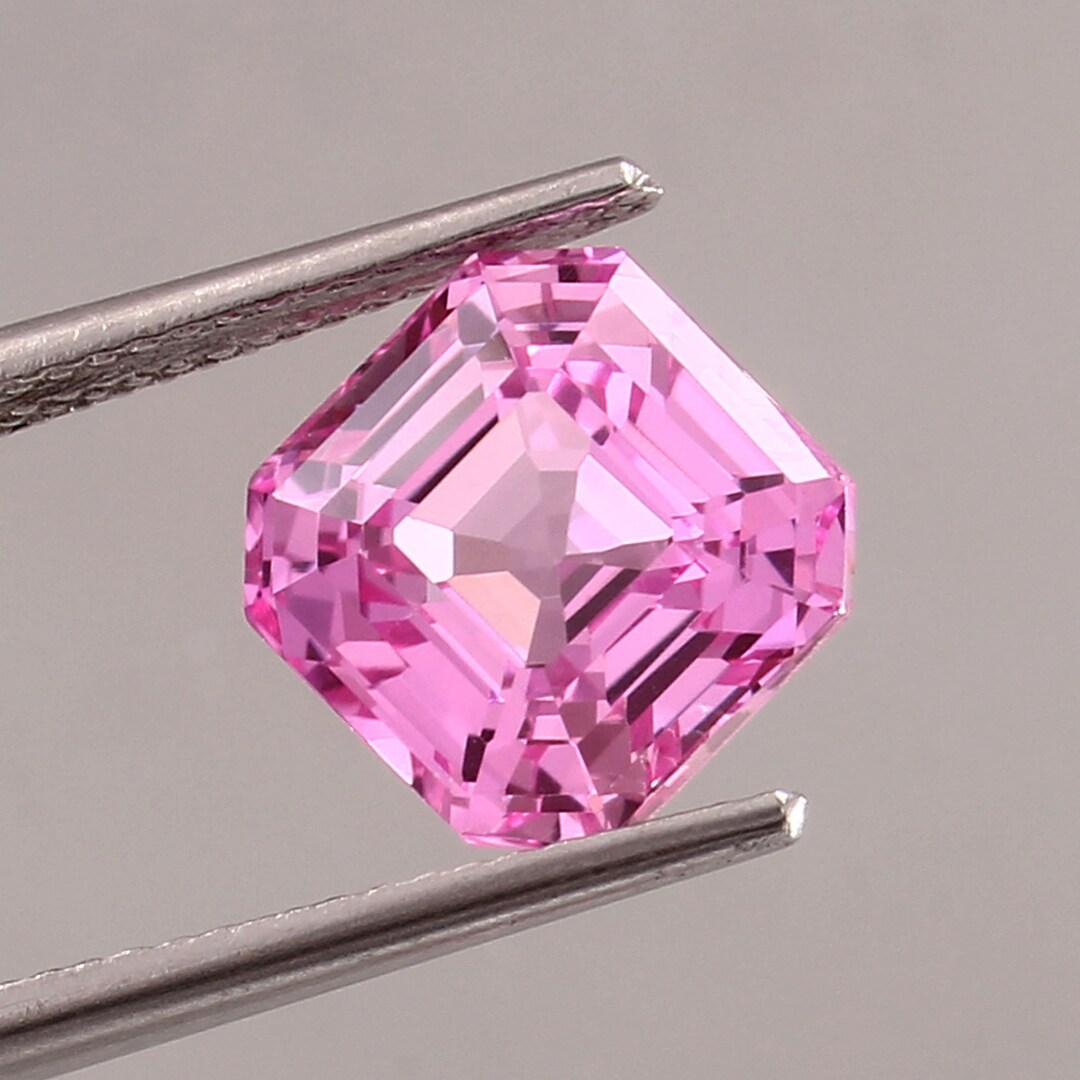 9x9 MM Ravishing Color Ceylon Pink Sapphire Gemstone: 6.35 Carat ...