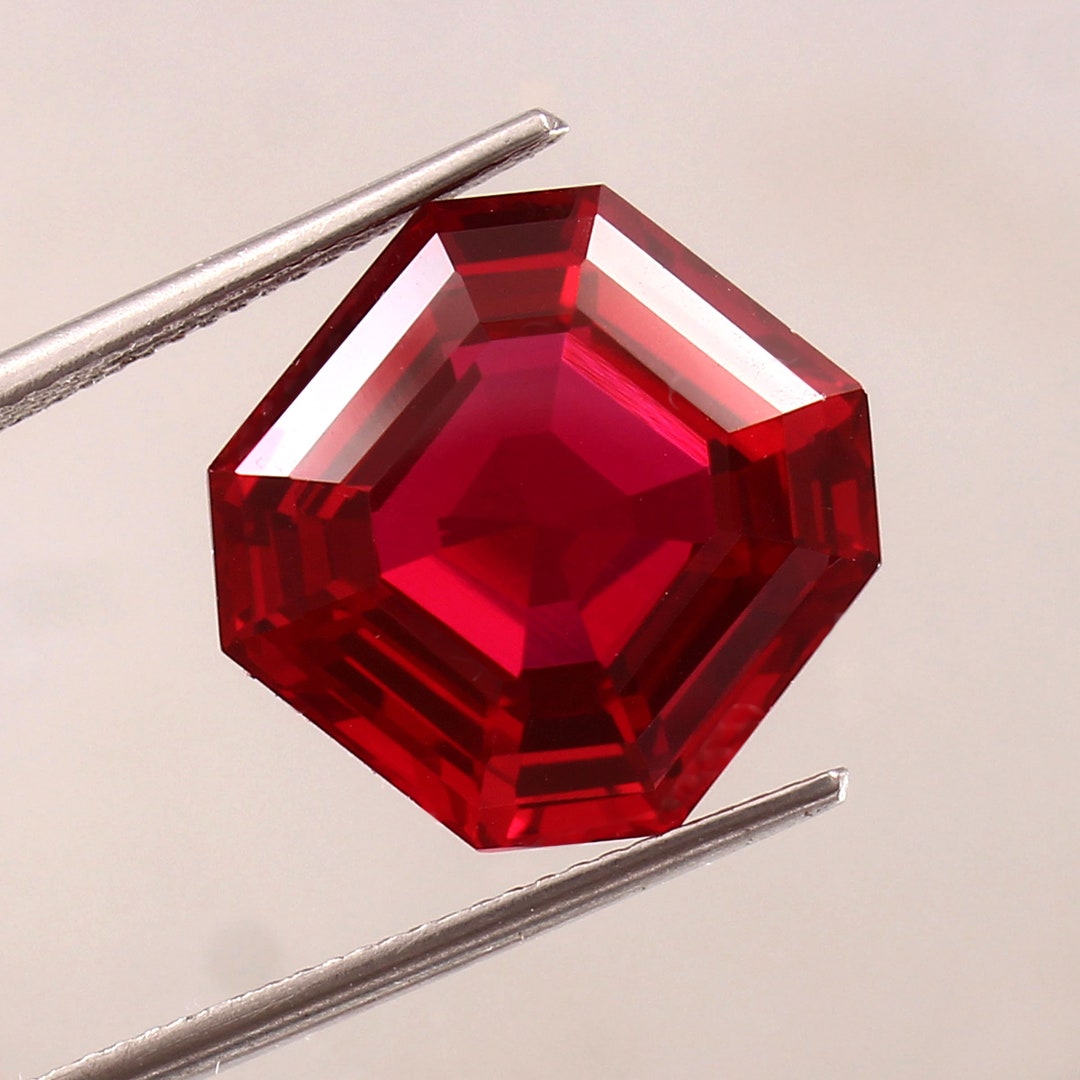 AAA Mozambique Ruby Gemstone: Ascher Cut Loose Stone, 14.90 Carats - Etsy
