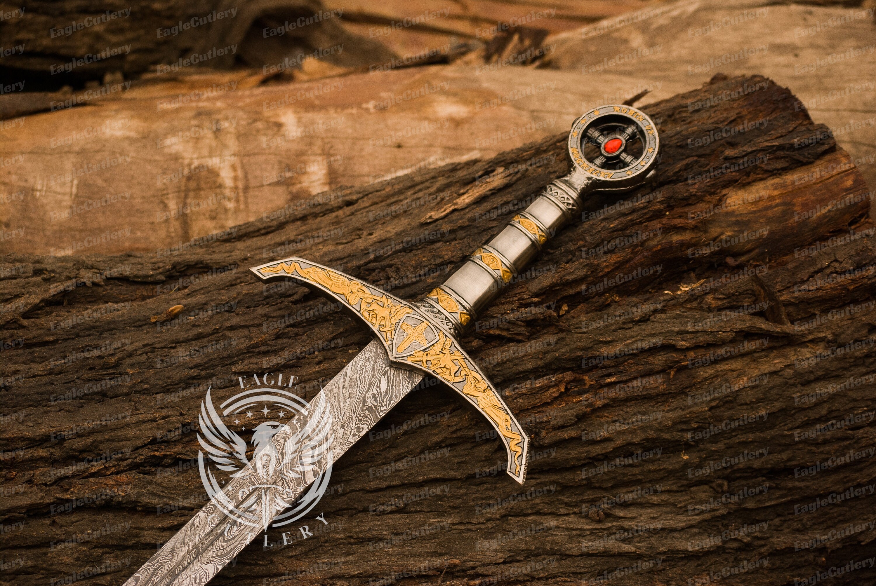 Sword of Robin Hood, Damascus Steel Sword, Handmade Swords, Hand Forged ...