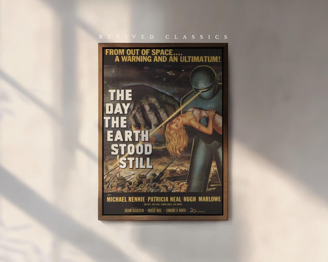 The Day the Earth Stood Still Movie Poster: Vintage Sci-fi Art Print - Etsy