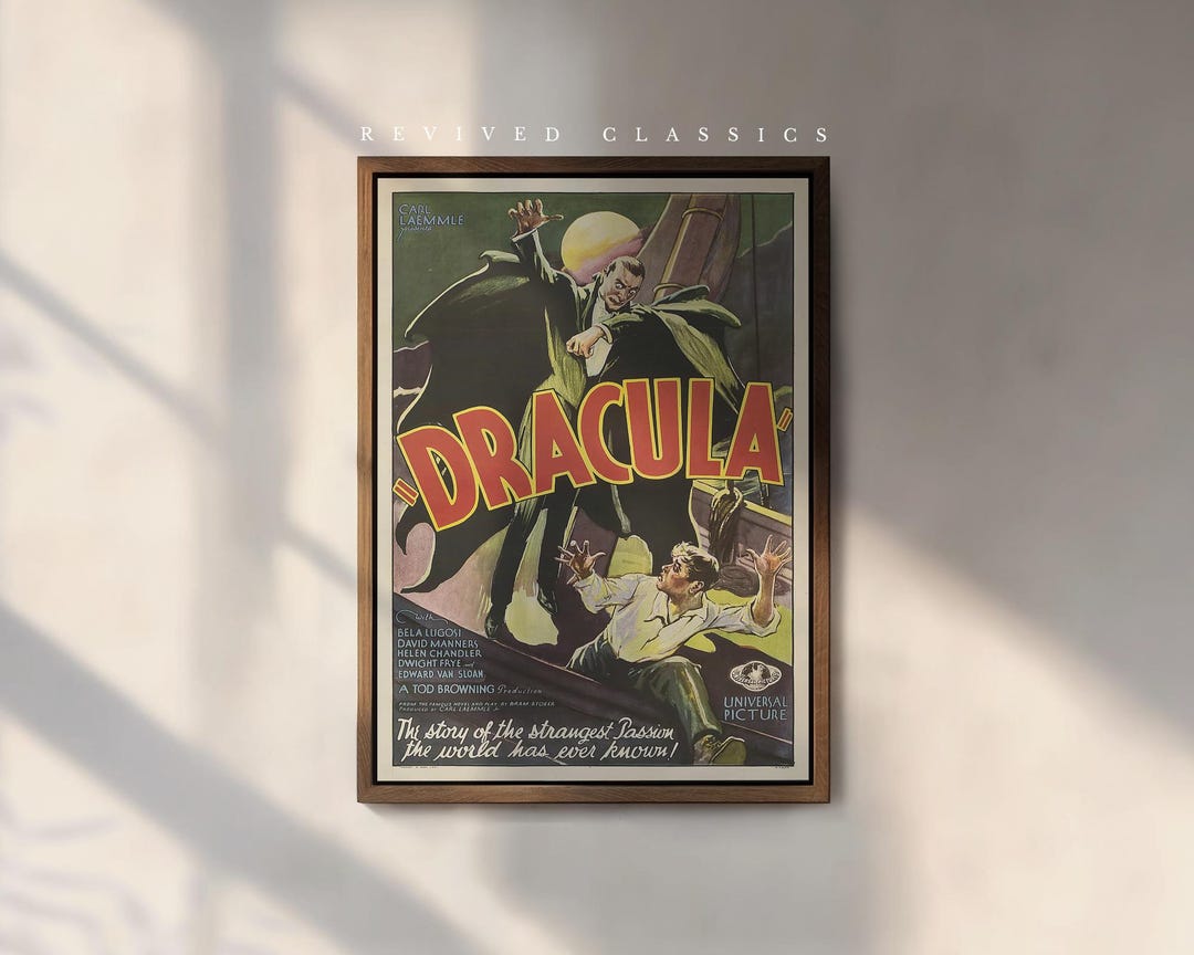 Dracula Movie Poster Print | 1931 Classic Horror | Bela Lugosi Gothic ...