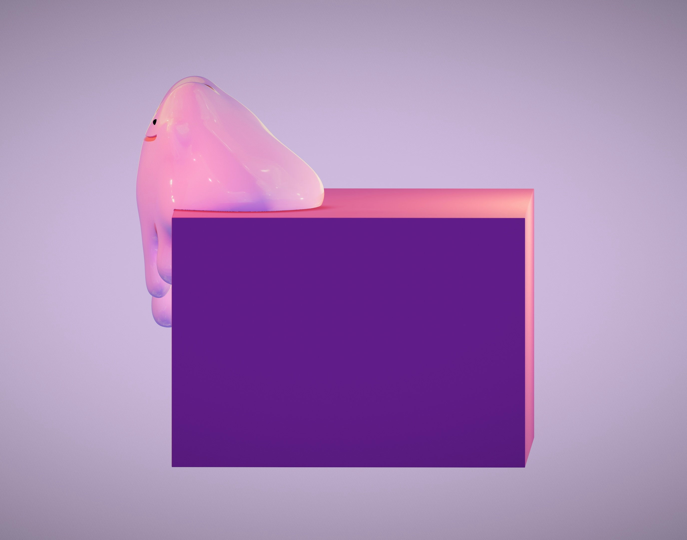 Melting Ditto Desk Decoration 3D Printed Pokemon Statue Figure Model ...