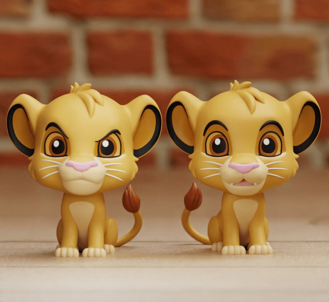 Young Simba From Lion King Colour 3D Printed Statue Figure Miniature ...