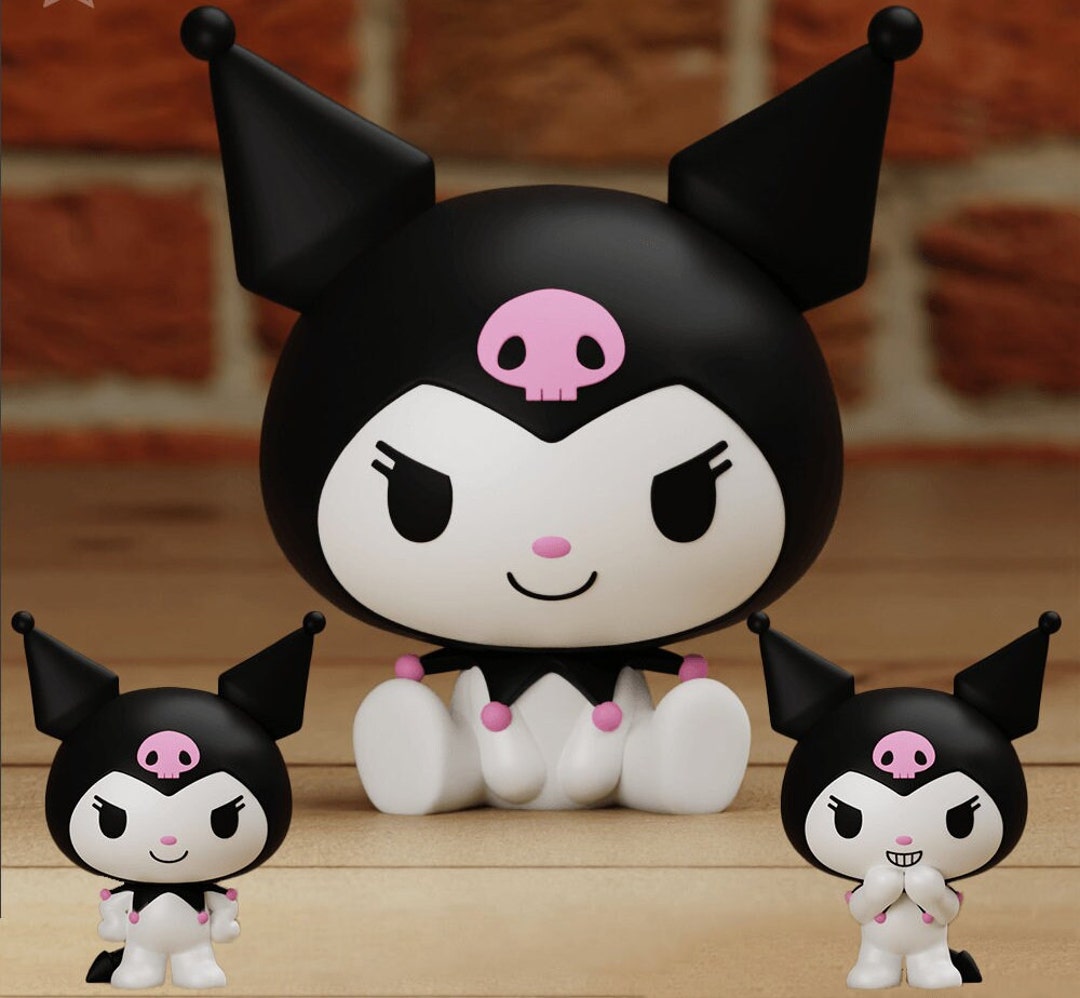 Kuromi Sanrio Hello Kitty Coloured 3D Printed Statue Figure Figurines ...