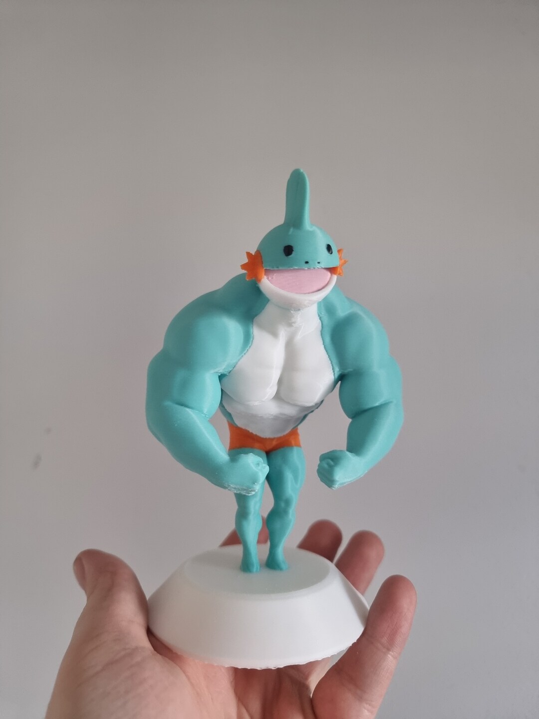 Ultra Swole Mudkip Painted 3D Printed Pokemon Statue Figure Model 6 ...