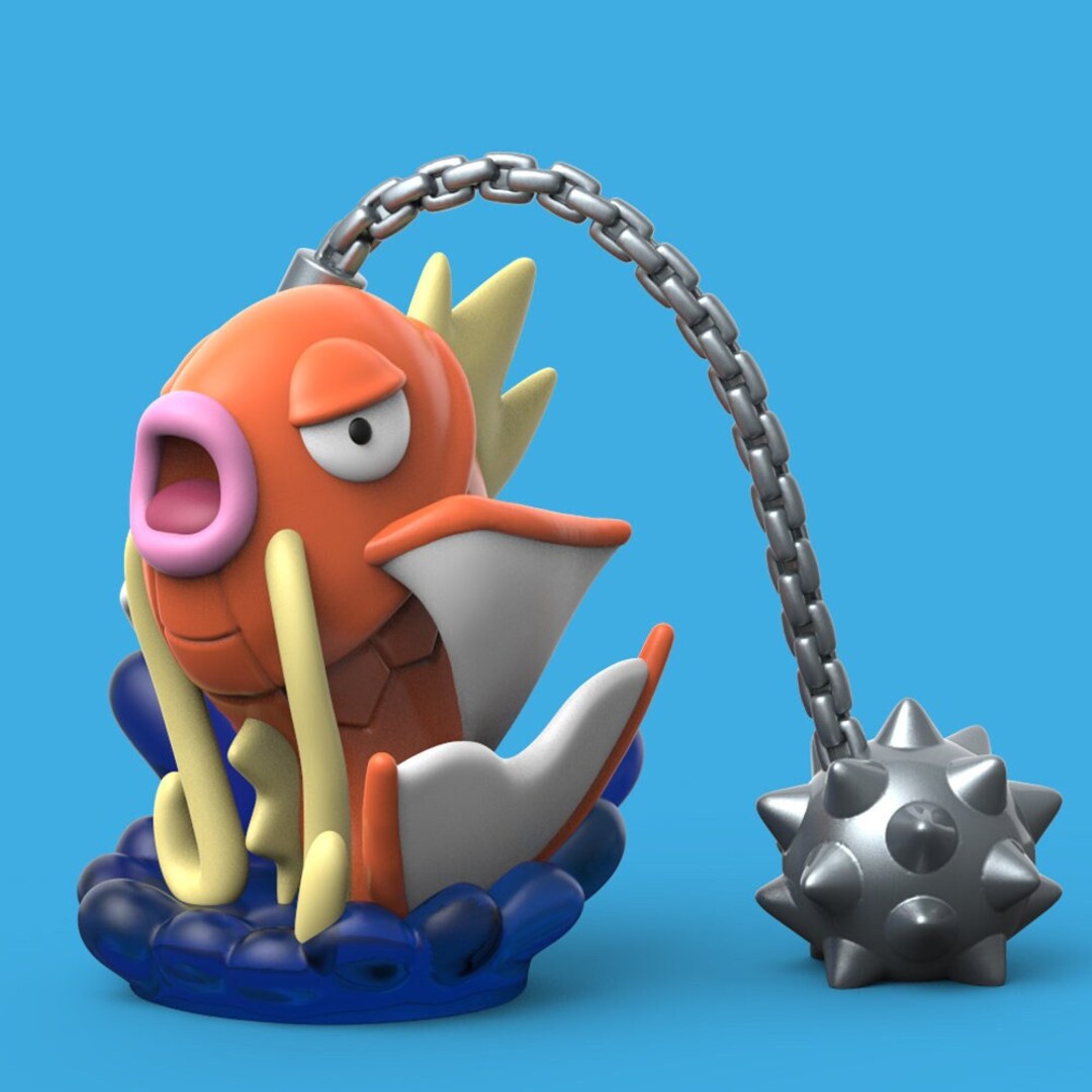 Magikarp Used Flail 3D Printed Pokemon Statue Figure Funny Figurine ...