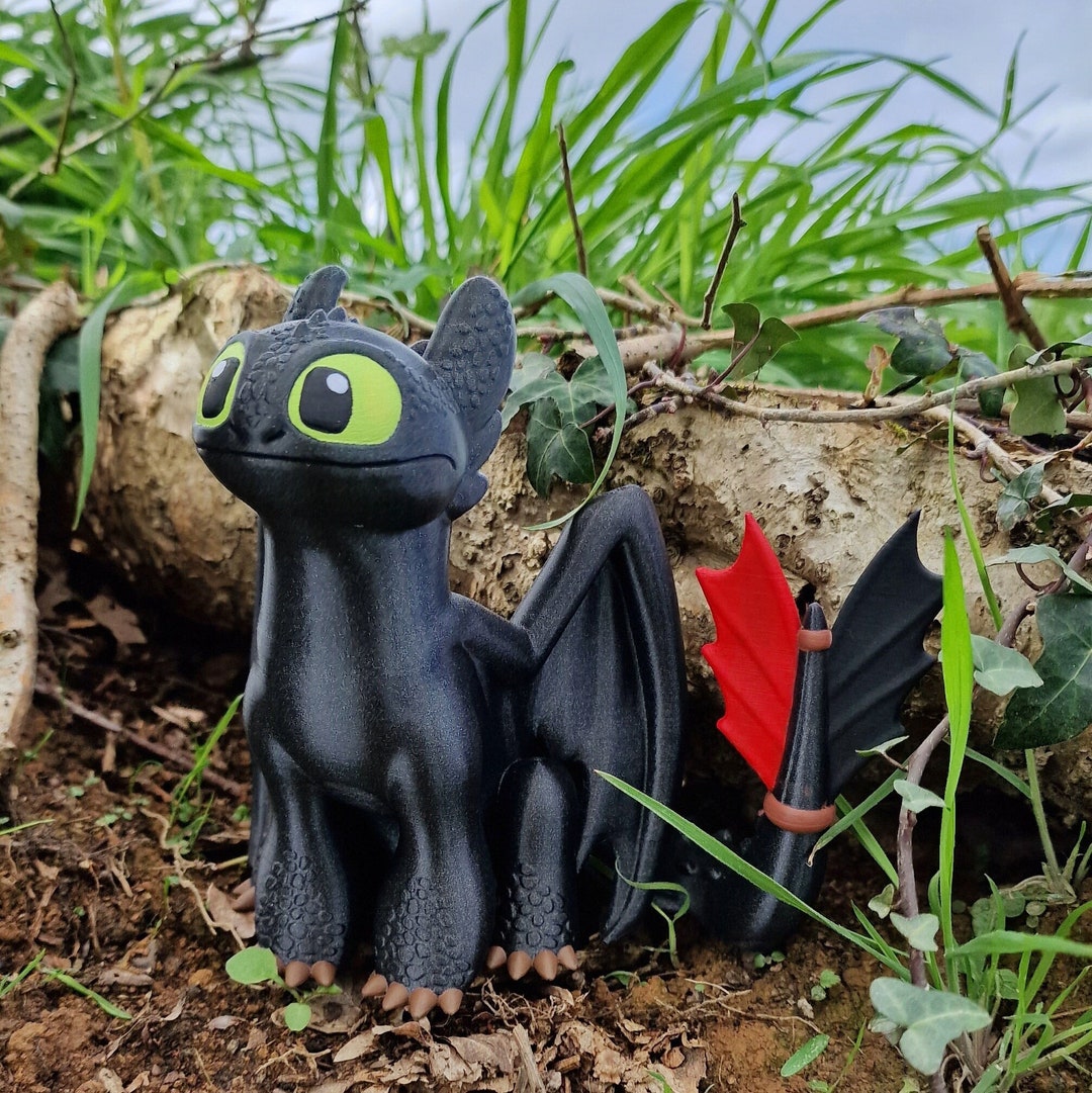 Toothless Colour 3D Printed Figurine Movie Meme Figure Statue Ornament ...