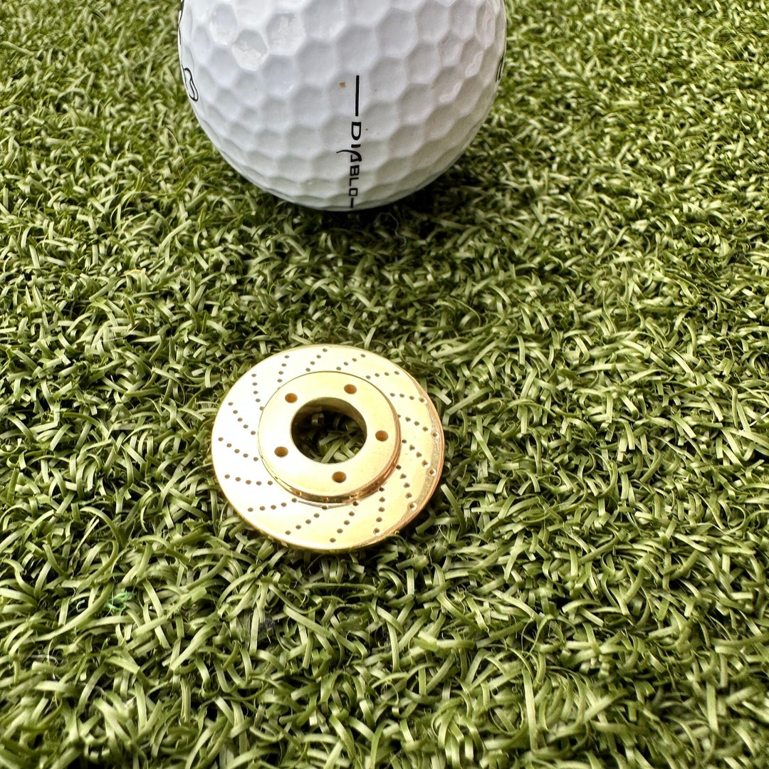 Solid 14K Gold Rotor Golf Ball Marker - Etsy