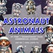 Space Animals Clipart Set - 27 Astronaut Animals, 300 DPI, 4096x4096 ...